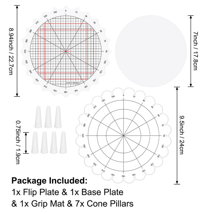 3 Sizes Rotating Stamping Platform Stamping Positioning Tool Stamp&Spi ...