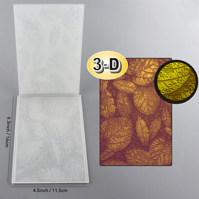 3D Embossed Folder Folder With Leaf Pattern For Card DIY Add Making Te ...