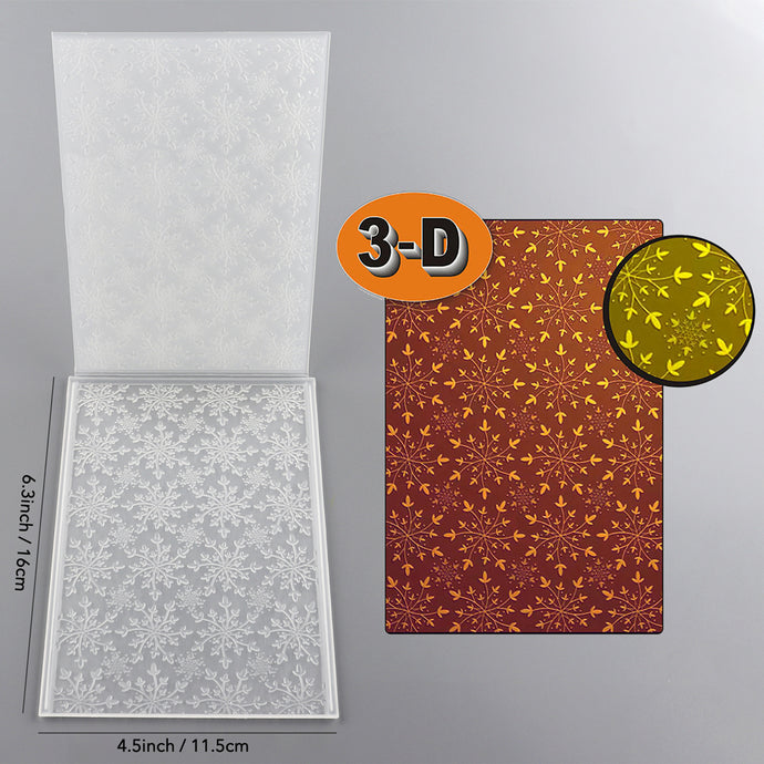 3D Embossed Folder Flowers Snowflakes Bohemian Leaf Pattern For Card D ...