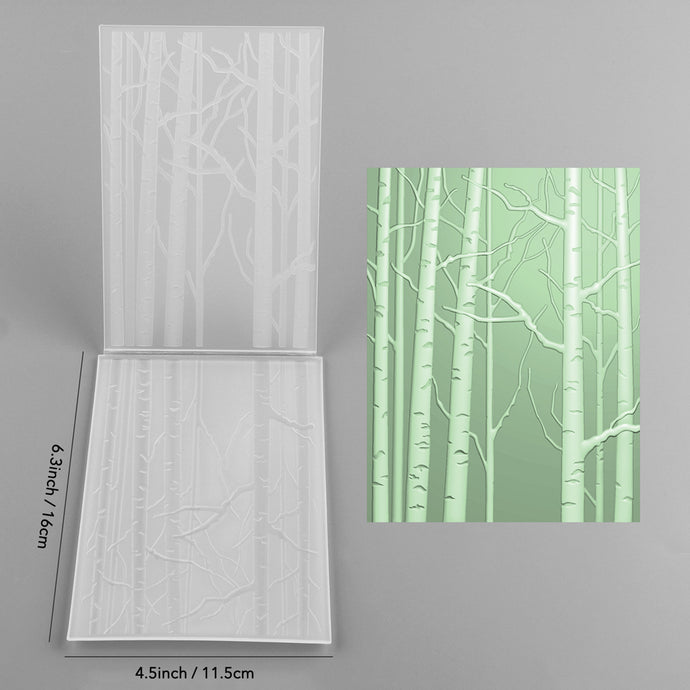 3D Embossed Folder Birch Trees Forest Patterns Background For Card DIY ...