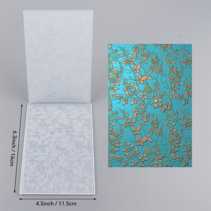 3D Embossing Folder Leafy Garden Background For Adding Textured Detail ...