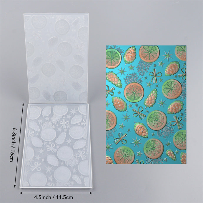 Citrus Lemon Background 3D Embossing Folder For Adding Textured Detail ...