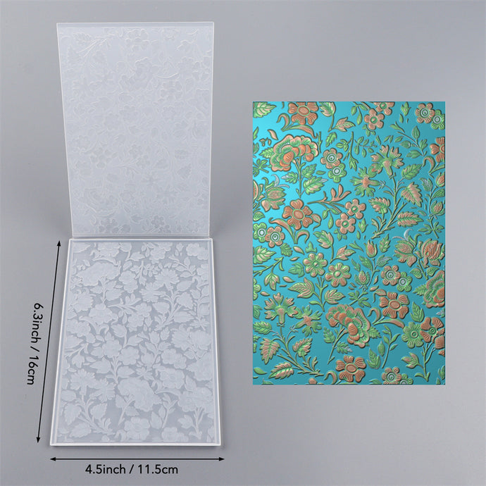 Beautiful Floral Background 3D Embossing Folder For Adding Textured De ...