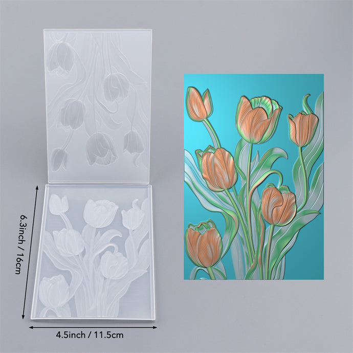 Tulip Bouquet Background 3D Embossing Folder For Adding Textured Detai ...