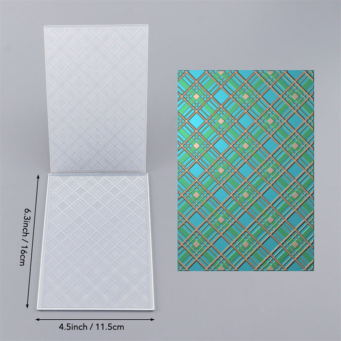 3D Embossing Folder Argyle Plaid Background For Adding Textured Detail ...