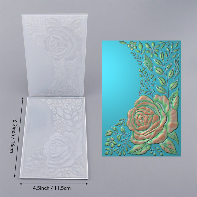 3D Embossing Folder Swirling Florals Background For Adding Textured De ...