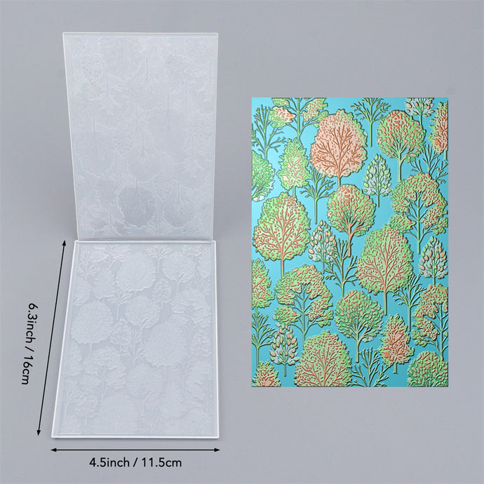 3D Embossing Folder Fall Forest Background For Adding Textured Detail ...