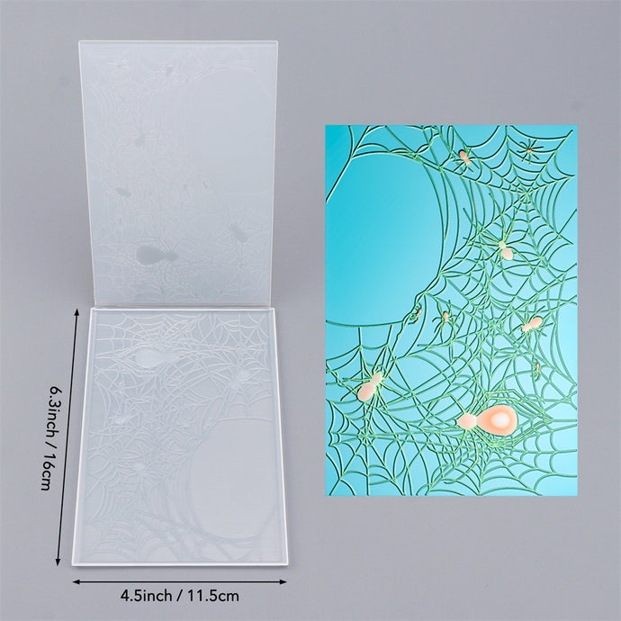 3D Embossing Folder Halloween Spooky Spiders Background For Adding Tex ...