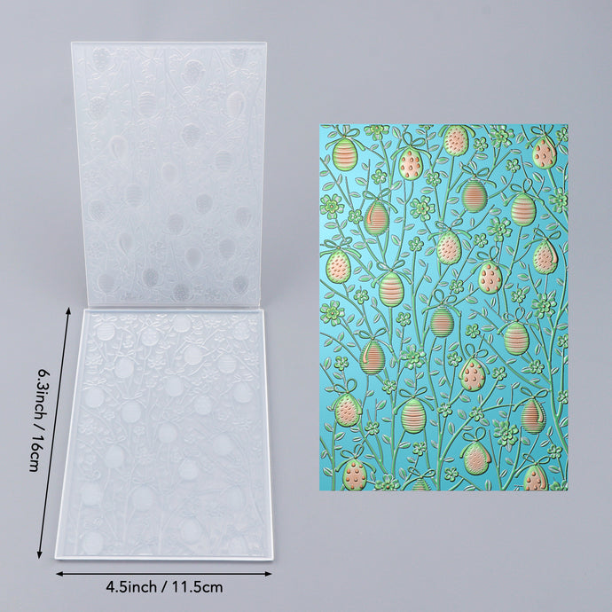 Easter Egg Patterns Background 3D Embossing Folder For Adding Textured ...
