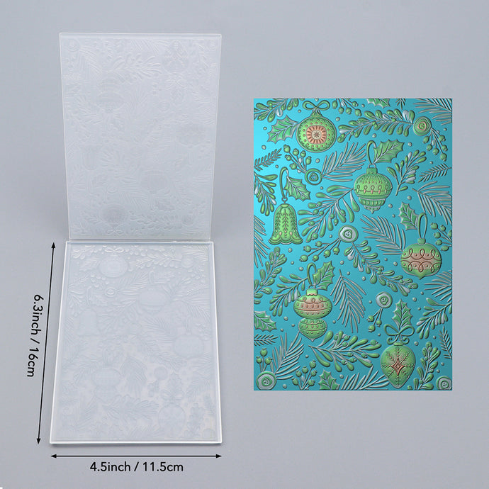 3D Embossing Folder Christmas Decoration Background For Adding Texture ...