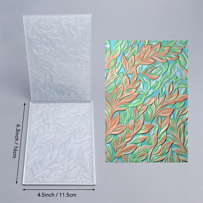 3D Embossing Folder Tropical Leaves Background For Adding Textured Det ...