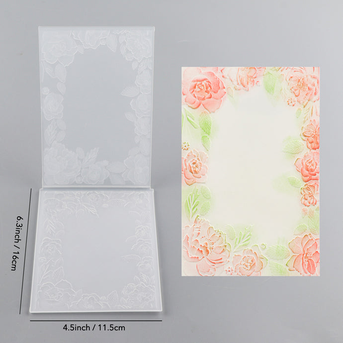 3D Embossed Folder Assorted Flowers Pattern For Card DIY Adding Making ...