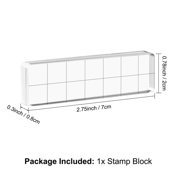 9 Sizes Clear Acrylic Stamp Block With Grid Lines For DIY Crafts Card ...